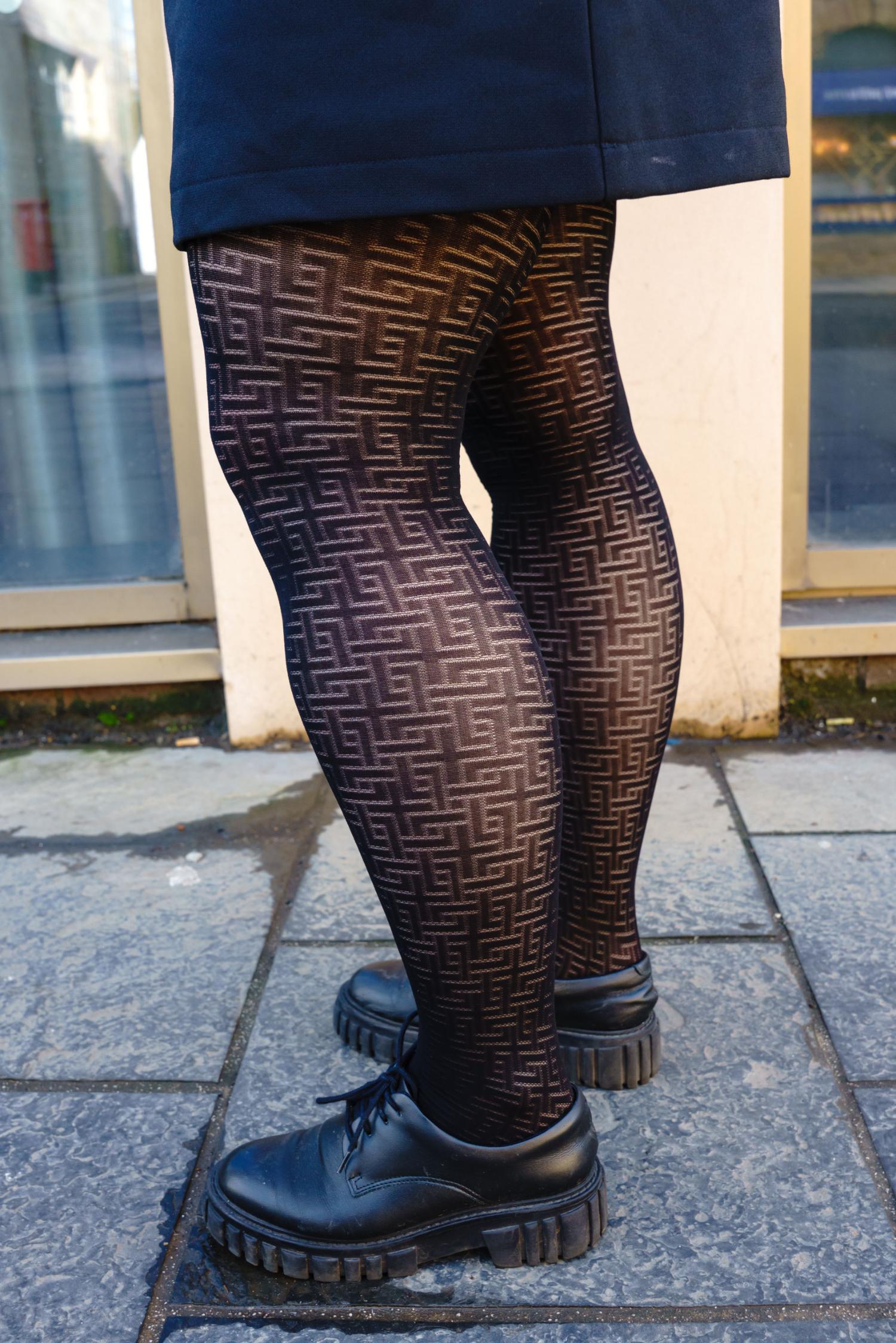 Traditional Black Fishnets | Geometric Pattern Tights | Snag – Snag US