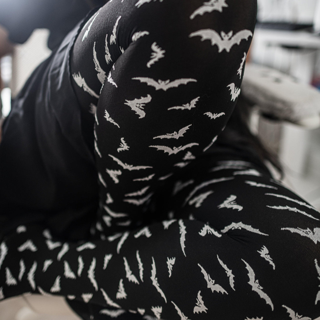 Black And White Bat Tights - Dark Night - Snag – Snag US