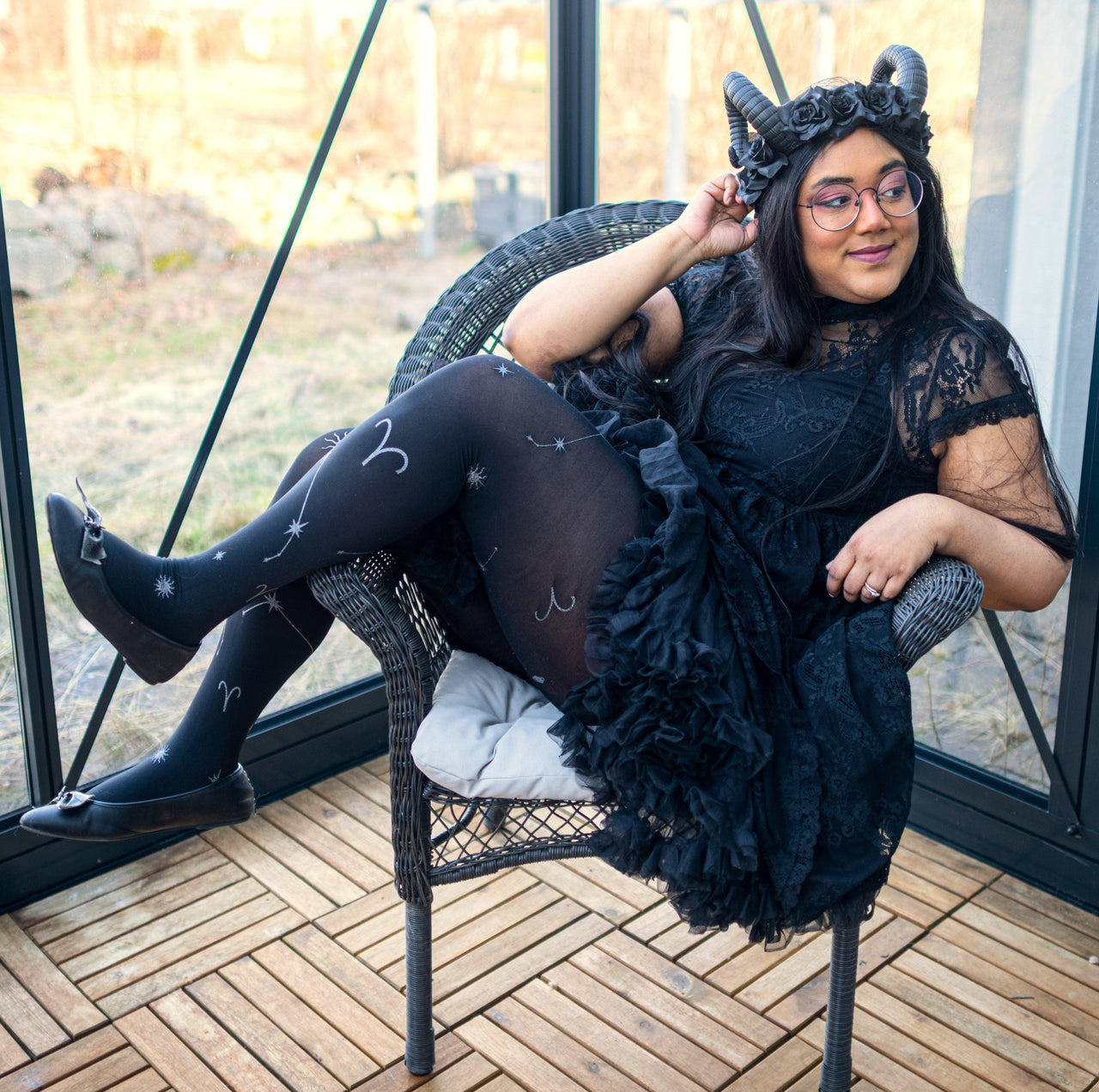 Opaque Aquarius Zodiac Tights - Snag – Snag US